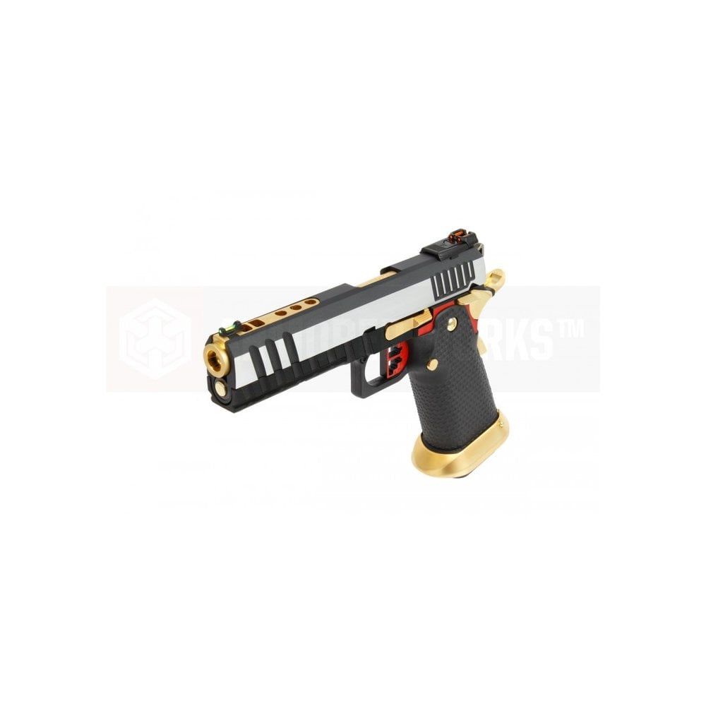 Armorer Works Custom Hi-Capa GBBP - Silver Slide / Gold Barrel / Full Auto